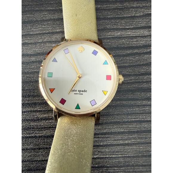 kate spade | Accessories | Kate Spade Patchwork Goldtone Metro Watch ...
